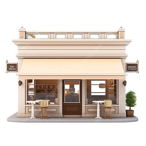 커피숍의 3d 렌더링 현대적인 커피숍 아늑한 카페 전면 전망의 3d 그림 카페숍 커피숍 또는 커피하우스 건물 3d 렌더링 3d 건물 가게 Png 일러스트 및 이미지 에