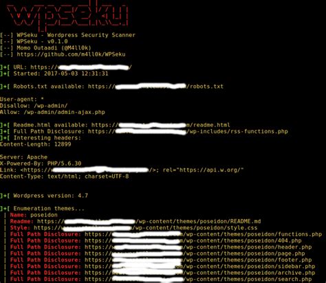 wpseku a vulnerability scanner to find security issues in wordpress
