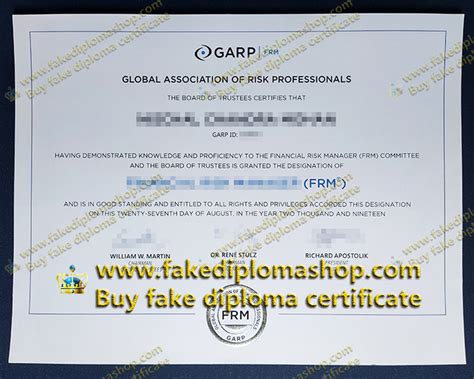 Garp Frm Certificate For Sale Buy A Fake Garp Certificate