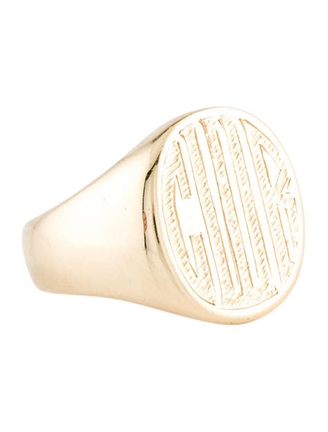 Ring 14k Signet Ring Signet Ring Rings Rring232802 The Realreal