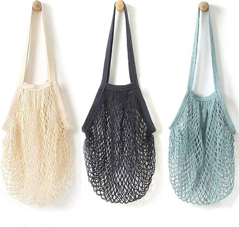 3 Pack Reusable Produce Bags Cotton Mesh Grocery Bags Washable