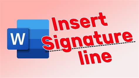 How To Insert A Signature Line In Microsoft Word Document Multiple Or