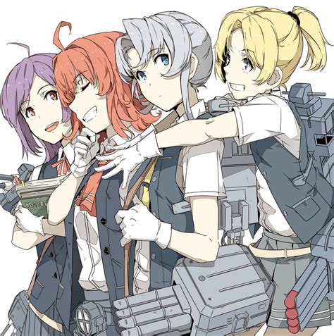 Hagikaze Arashi Maikaze And Nowaki Kantai Collection Drawn By