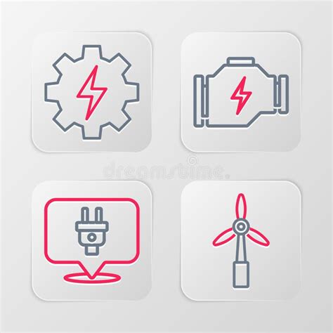 set line wind turbine electric plug check engine and gear and