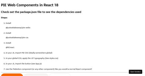 Pie Web Components React Usage Forked Codesandbox Pie Web Components React Usage Forked Codesandbox