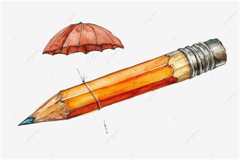 قلم رصاص واحد أفقي كبير للكرتون مع قلم رصاص بالمظلة، جهاز طائر بأسلوب