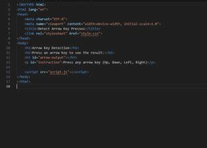 Detecting Arrow Key Presses In Javascript
