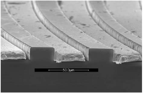 Planar Copper Microcoils In Cross Section Coils Are Copper 10 μm Thick