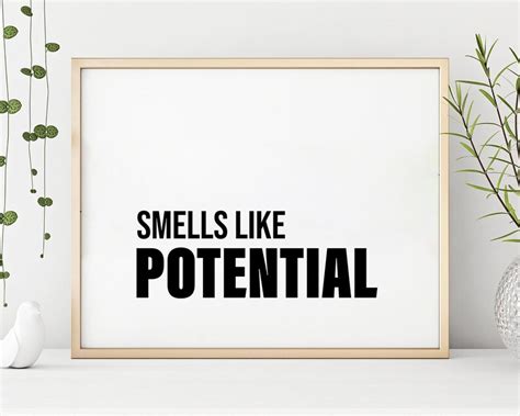 Ted Lasso Digital Print Smells Like Potential Quote Wall Art Etsy