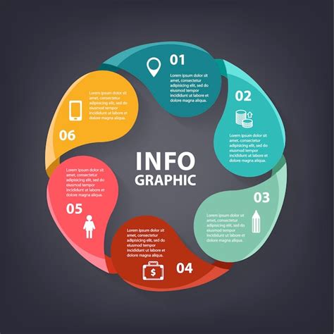 Premium Vector Vector Colorful Loop Infographic Template For Diagram Graph Presentation And