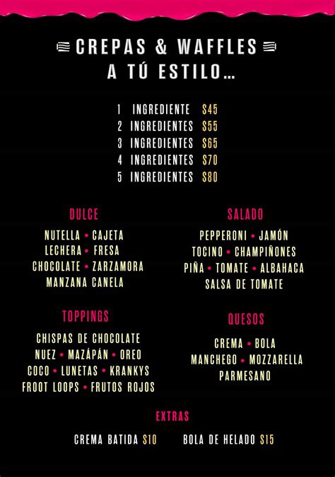 Menu At Los Chulos Cafeteria Merida