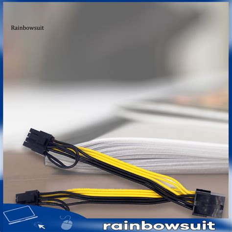 [rb] 6 Pin To Dual 8 Pin Power Cable Adapter Pci E Gpu Graphics Card Power Splitter Cord Pci