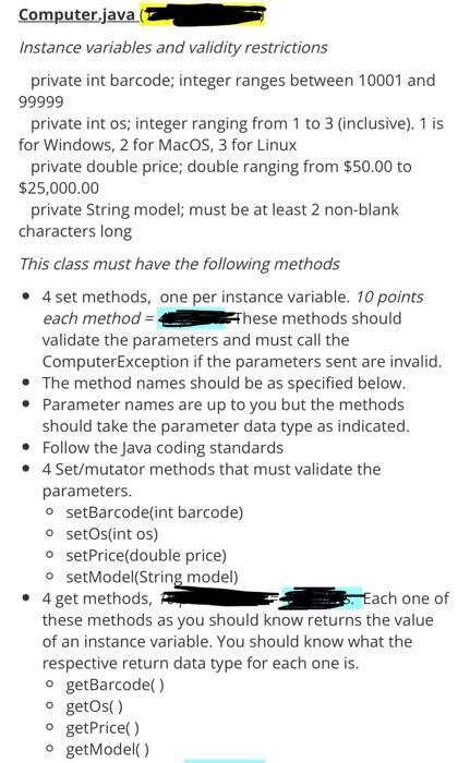 Solved ToString Method This Method Returns A String To Be Chegg