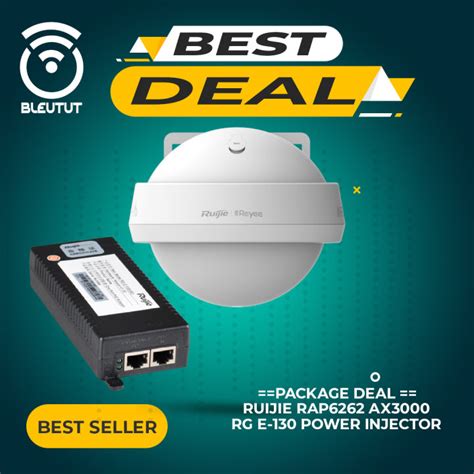 Ruijie Rg Rap6262 Ax3000 High Performance Outdoor Omni Directional Access Point Power Injector