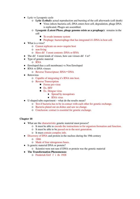 Genetics Notes Pcb 3063 Genetics Fiu Thinkswap