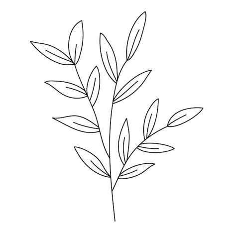 필드 식물 라인 벡터 라인 꽃 벡터 양귀비 식물 미니멀 라인 디자인 Wildplants 벡터 프리미엄 벡터