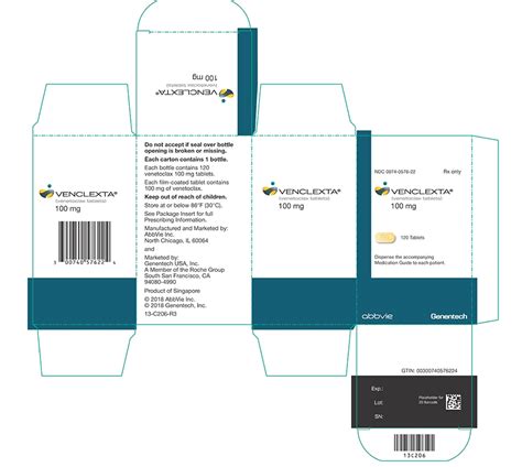 Venclexta Venetoclax Kit Venclexta Venetoclax Tablet Film Coated