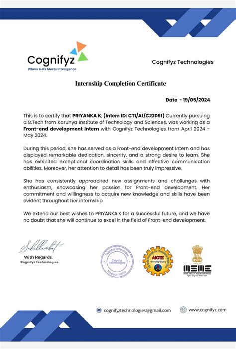Priyanka K On Linkedin Frontenddevelopment Cognifyztechnologies