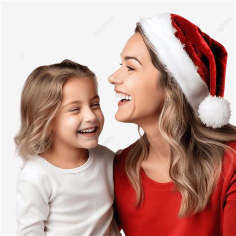 웃고 있는 젊은 어머니와 어린 딸이 크리스마스에 놀고 있다 사랑으로 서로를 바라보며 행복한 사람들 행복한 인간 Png 일러스트 및 이미지 에 대한 무료 다운로드