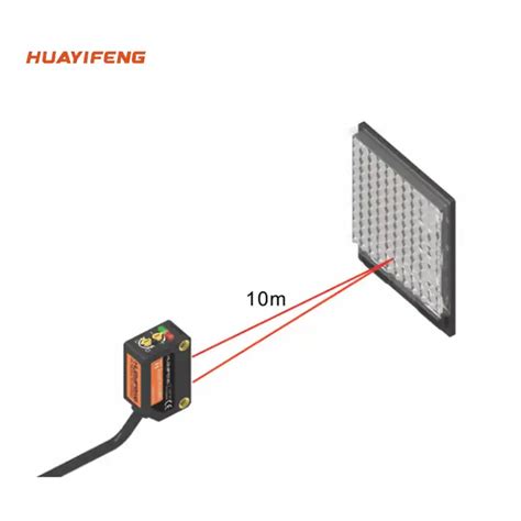 12v 24v 10m Object Detection Laser Distance Sensor Pnp Npn Retro