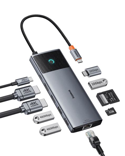 Разветвитель адаптер переходник концентратор 10 в 1 10gbps Гигабитный