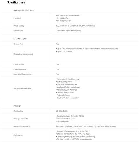 Tp Link Oc200 Omada Hardware Controller ของแท้ ประกันศูนย์ Lifetime Warranty