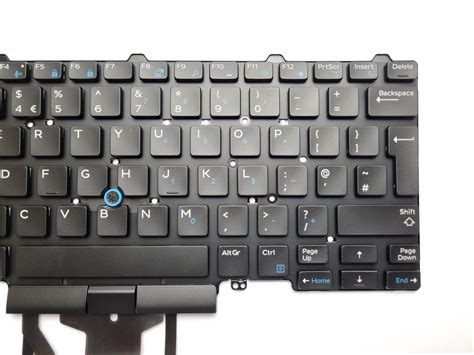 Dell Latitude 5480 5490 7490 Dual Point Backlit Uk Keyboard 9170j