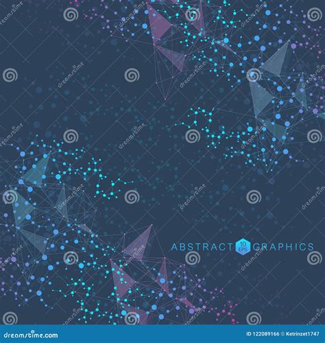 Big Data Visualization Background Modern Futuristic Virtual Abstract