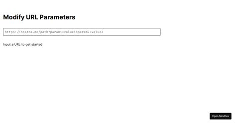 Modify Url Parameters Codesandbox