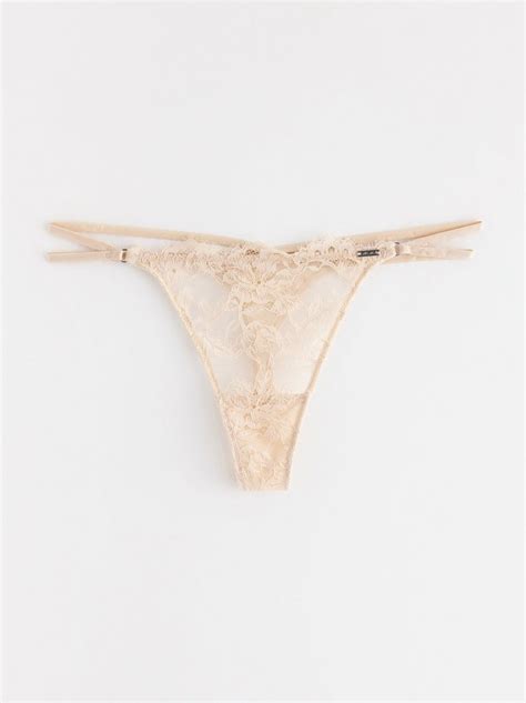 Ella M Thong In Lace With Low Waist Lindex Bih
