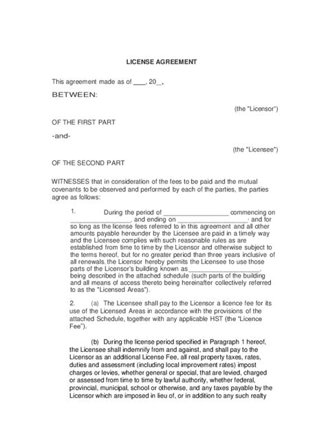 Fillable Online Licensing Agreement Definition Example Pros And Conslicensing Agreement