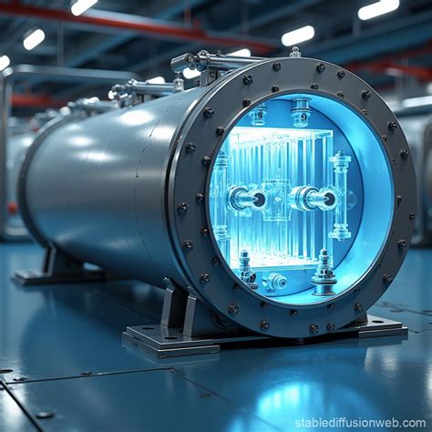 Industrial Chilled Water Buffer Tank In Modern Data Center Stable