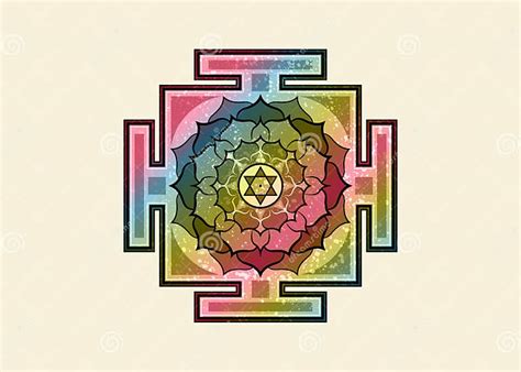 巴嘎拉木基扬特拉曼达拉，古色古香的藏传神图 被孤立的印度教 向量例证 插画 包括有 荐骨 五颜六色 182067912