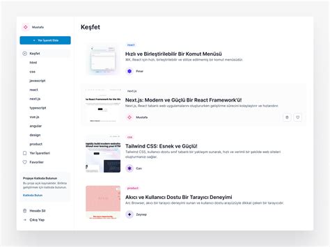 Bookmarks App By Mustafa On Dribbble