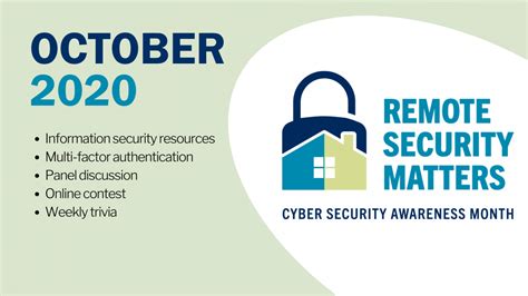 October Is Cyber Security Awareness Month Get Involved Security Matterssecurity Matters