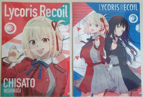 Lycoris Recoil Folders Chisato Takina Hobbies And Toys Memorabilia