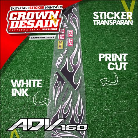 Jual Striping Transparan Adv 160 Desain Api Stiker Striping Adv 160 Motif Api Viral Sadv16