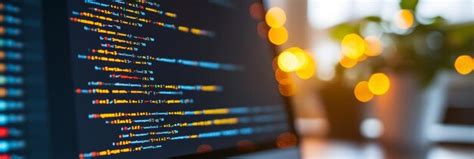 Secure Software Development Code And Programming On Computer Screen In