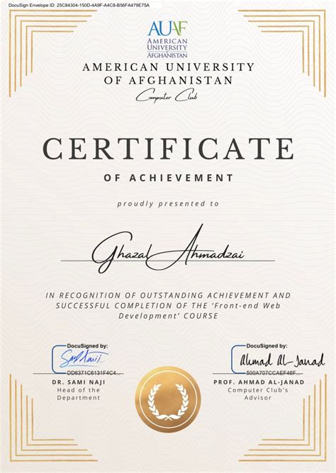 Ghazal Ahmadzai On Linkedin Webdevlopment Auaf