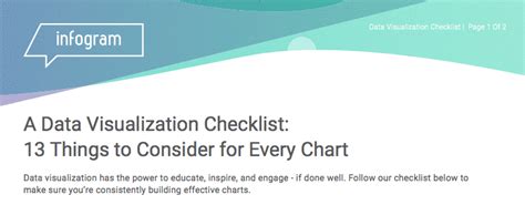 Data Visualization Checklist 2018 Infogram