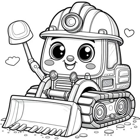 굴착기 색칠공부 도안포크레인 아이들의 창의력을 발휘하는 건설 모험 키즈위키