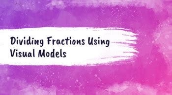 Dividing Fractions With Visual Models By MrsGoodesGoods TPT