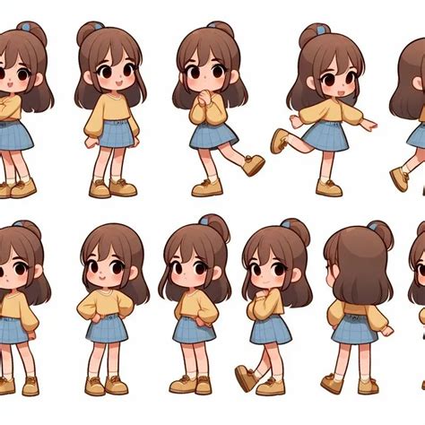 2d Characters Various Poses Dall·e Prompt Promptbase