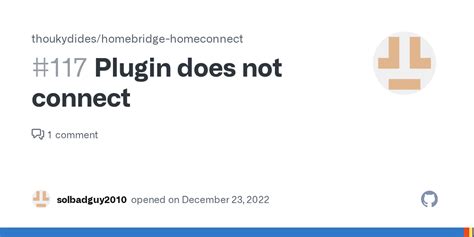 Plugin Does Not Connect · Issue 117 · Thoukydideshomebridge Homeconnect · Github