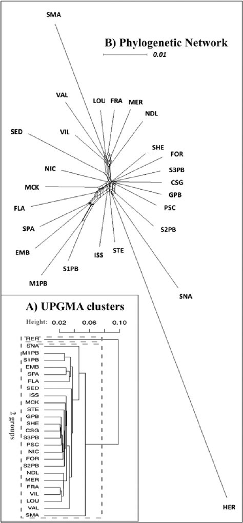 A Phenogram Of Populations Built Using Upgma Algorithm From Neis