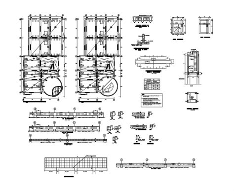 Structural Plan With Foundation Of Footings And Constructive Details Dwg File Artofit