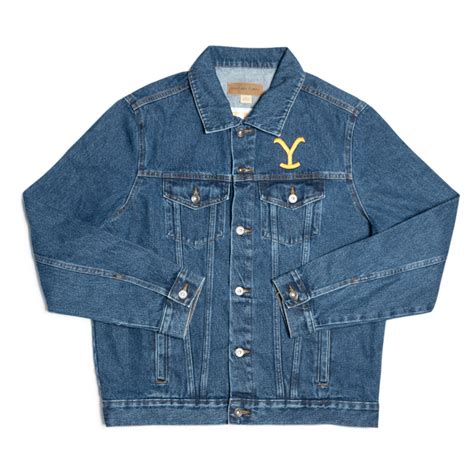 Yellowstone Dutton Ranch Y Logo Embroidered Denim Jacket