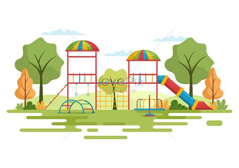 어린이 놀이터 만화 일러스트 일러스트 무료 다운로드 Lovepik