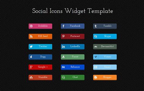 Social Icons Responsive Widget Template By W3layouts