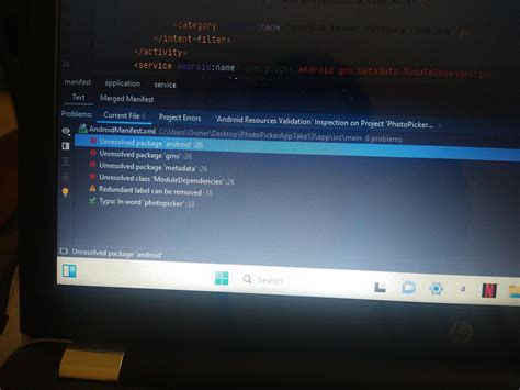 Unresolved Package And Class In Photo Picker Manifest Randroidstudio